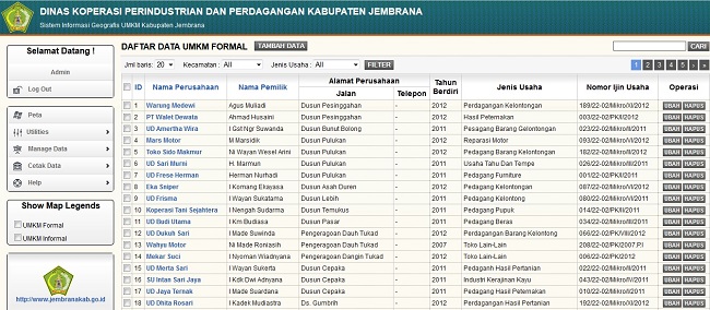 Portofolio : Sistem Informasi Geograsi UMKM Jembrana Dengan Google Map ...